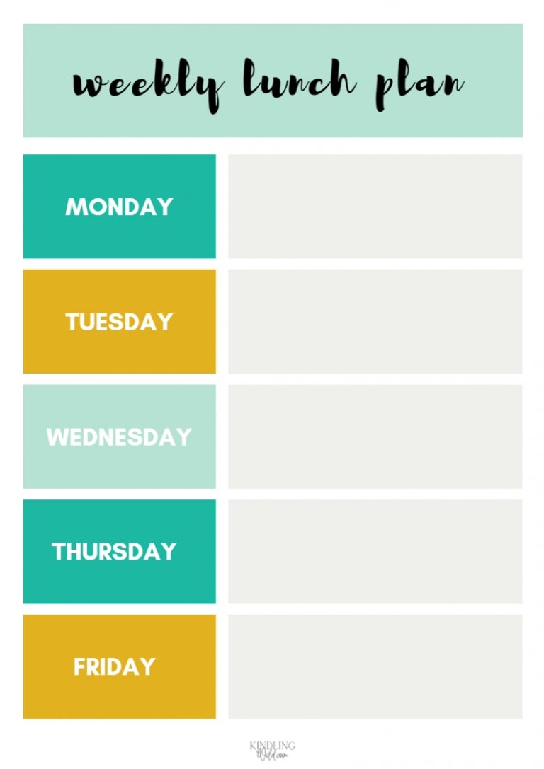 Simple Lunch Meal Rotation for Back to School - Kindling Wild