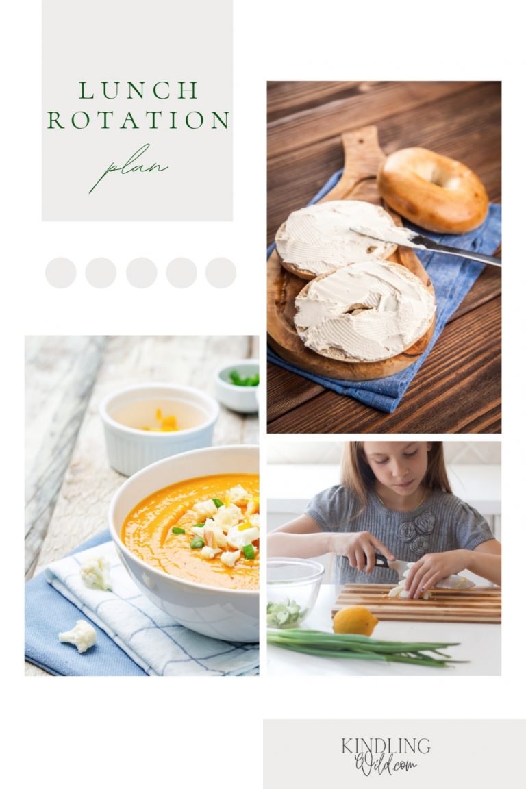 Simple Lunch Meal Rotation for Back to School - Kindling Wild