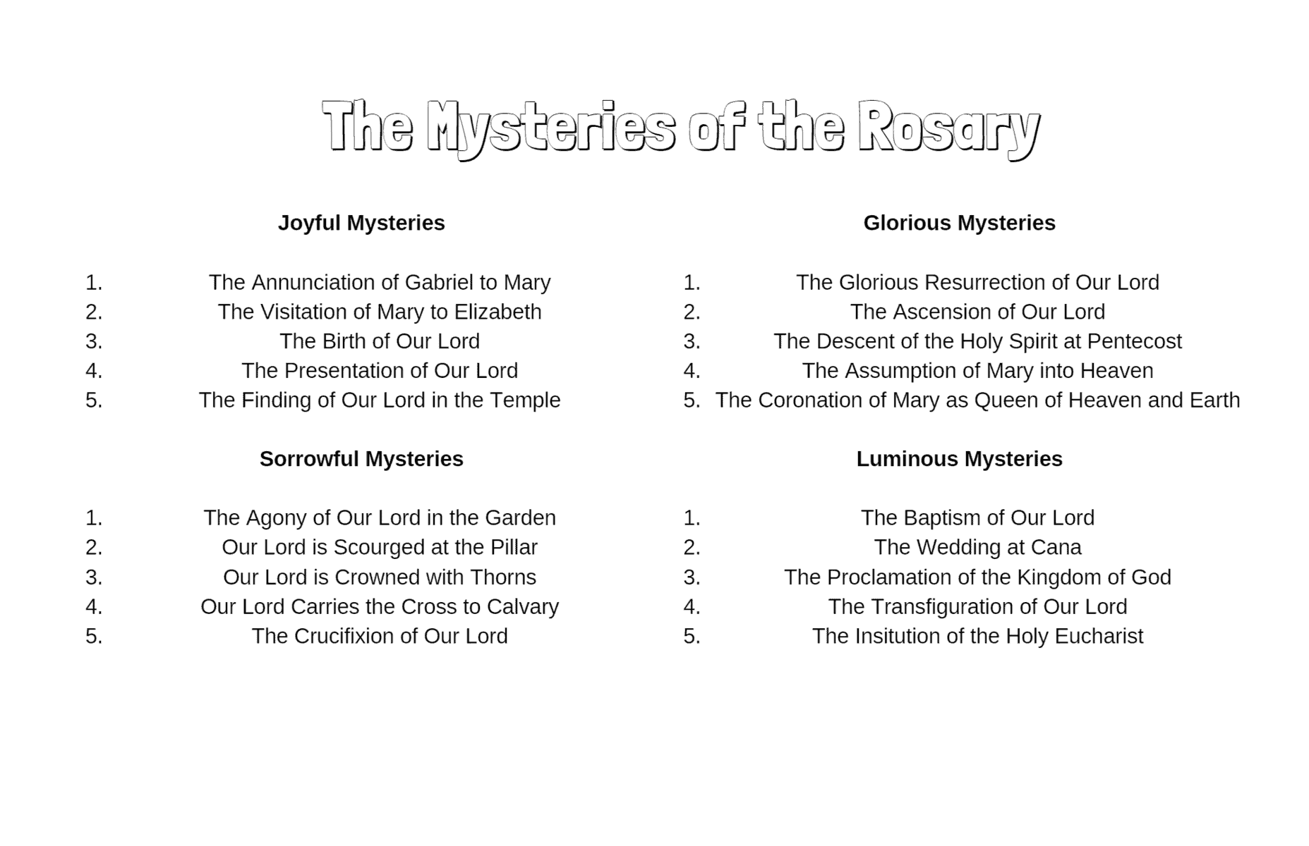 Adorable Rosary Colouring Card for Kids (Free Printable) - Kindling Wild