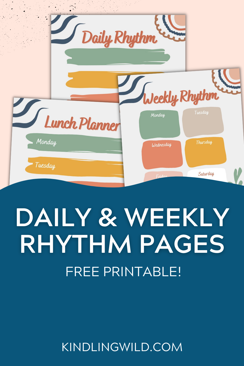 Cheerful Daily and Weekly Rhythm Charts for Kids - Free Printable ...