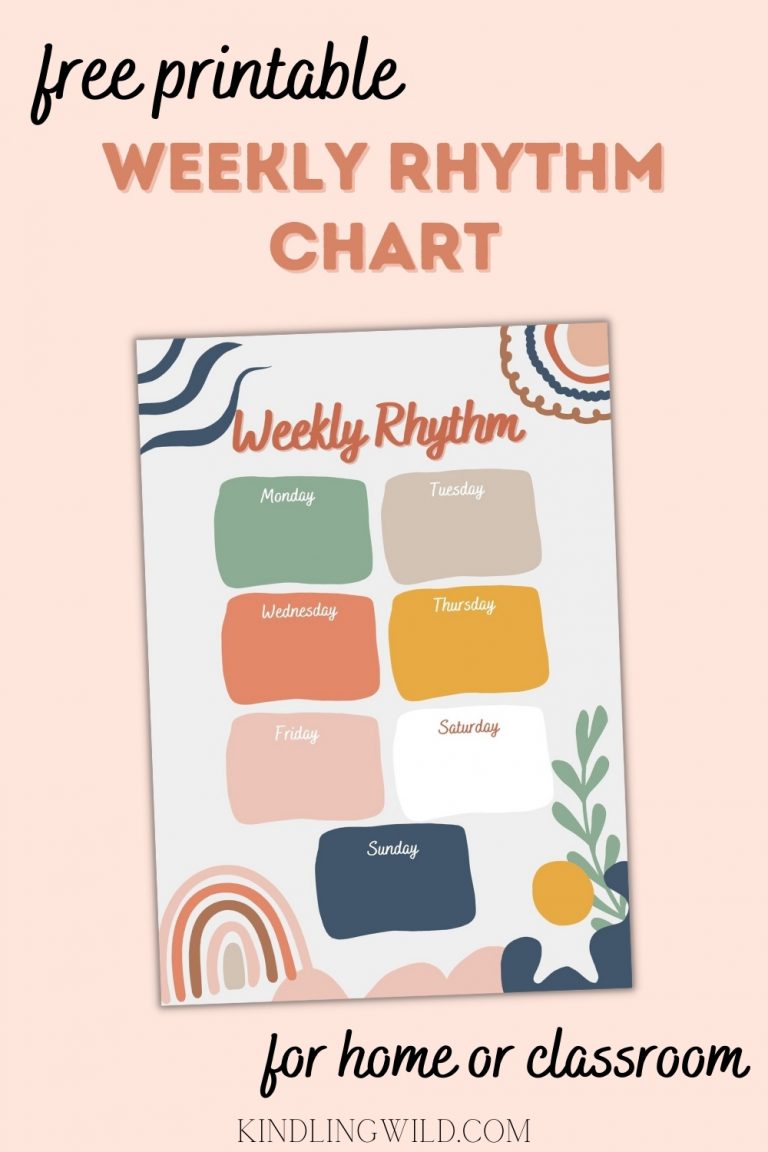 Cheerful Daily and Weekly Rhythm Charts for Kids - Free Printable ...