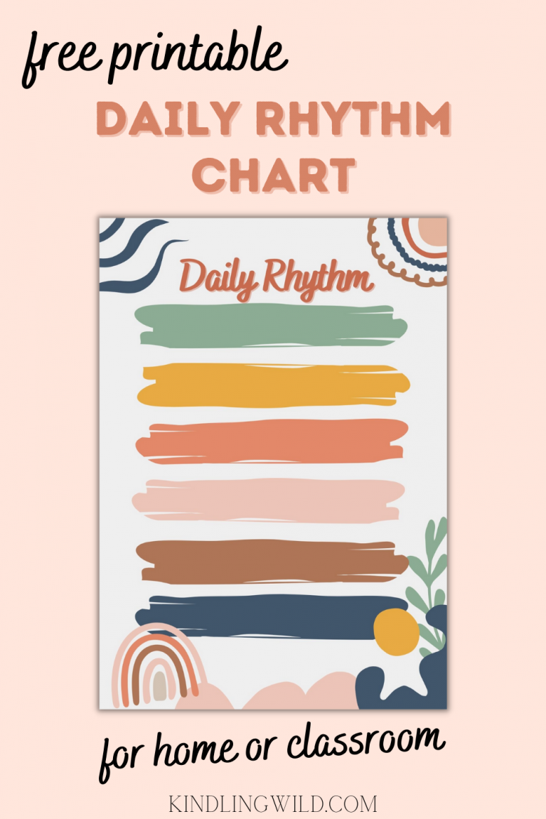 Cheerful Daily and Weekly Rhythm Charts for Kids - Free Printable ...