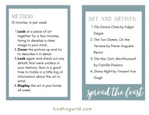 How To Do Charlotte Mason Picture Study for Kids - Kindling Wild