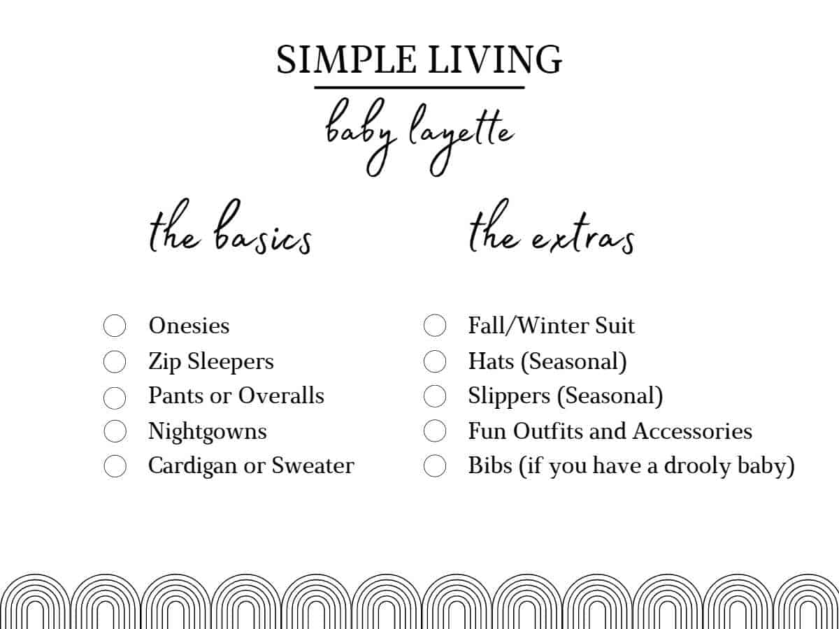 Simple Living Baby Essentials - Free Printable Checklist 0-6 Months ...