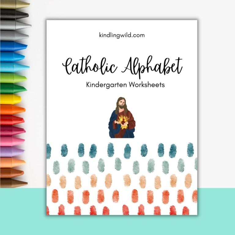 Free Printable Catholic Alphabet Worksheets for Kindergarten - Kindling ...