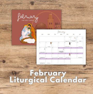 February Liturgical Living Calendar Free Printable (2025) - Kindling Wild
