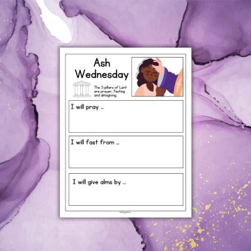 Free Ash Wednesday Printables for Catholic Kids (+ Lenten Activities ...