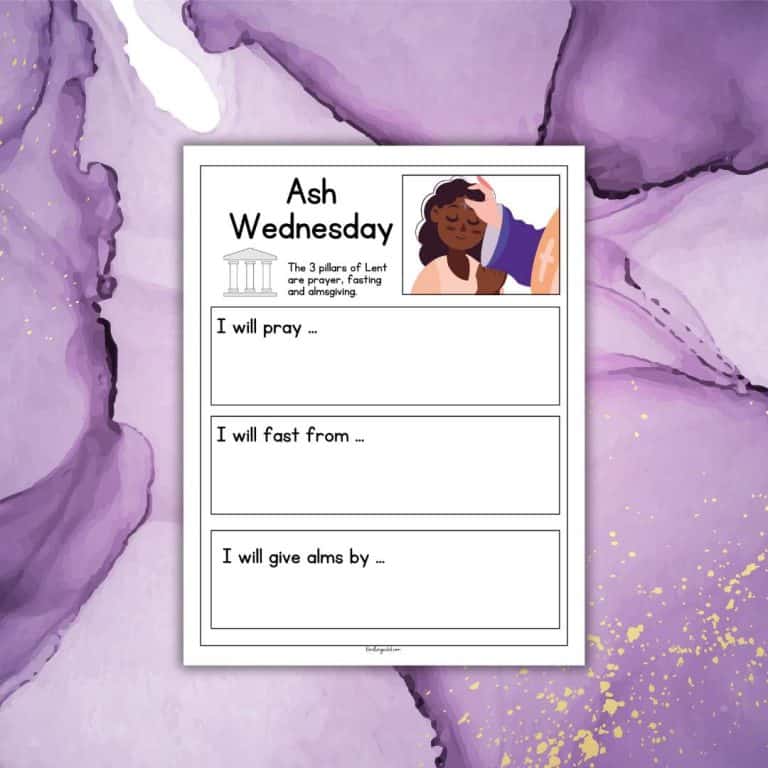 Free Ash Wednesday Printables for Catholic Kids (+ Lenten Activities ...