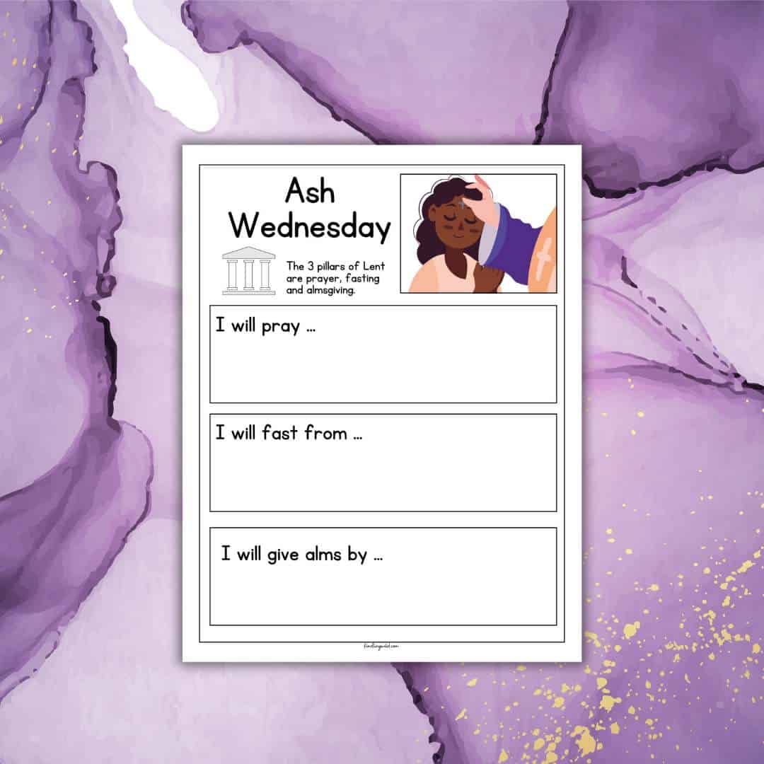 Free Ash Wednesday Printables for Catholic Kids (+ Lenten Activities ...