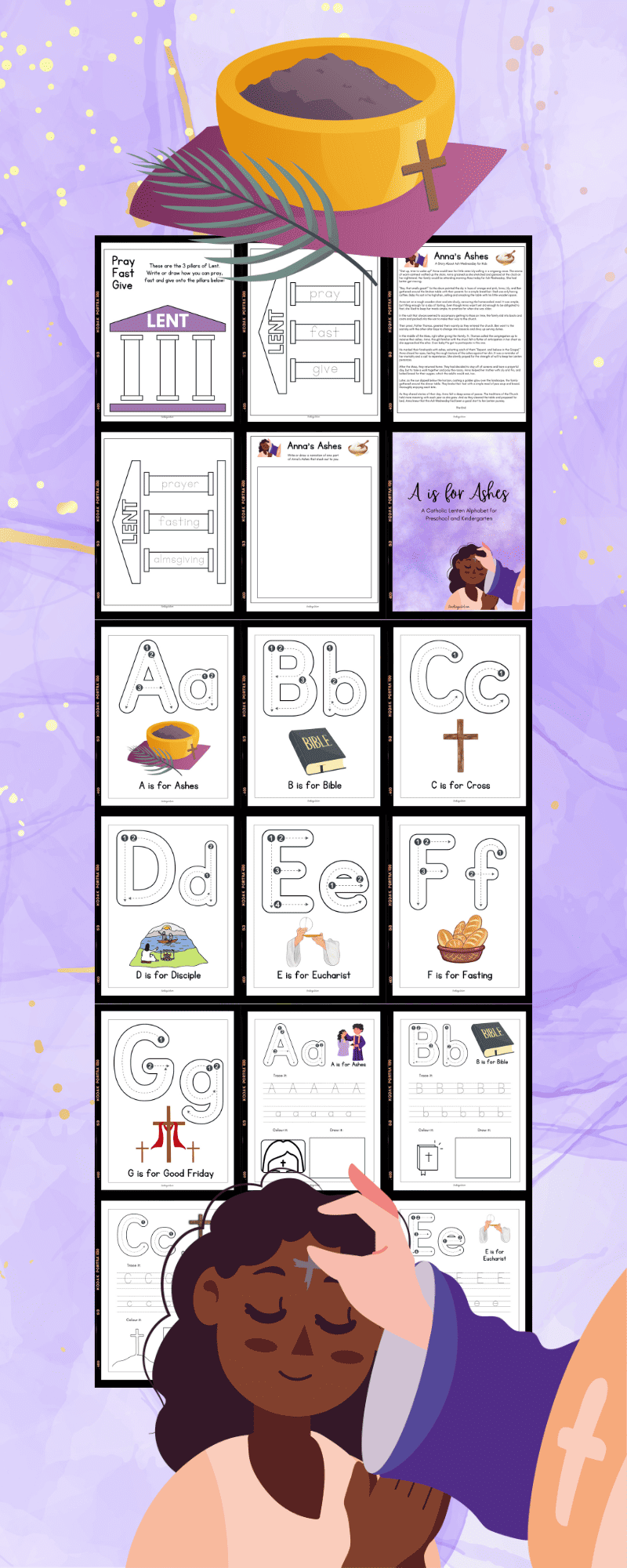 Free Ash Wednesday Printables for Catholic Kids (+ Lenten Activities ...