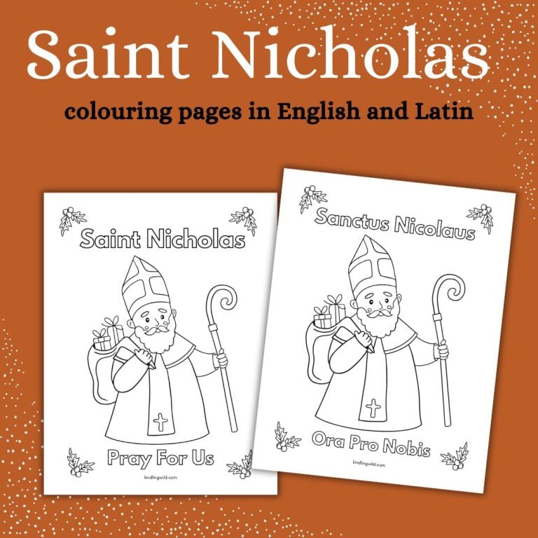 Free Printable Saint Nicholas Colouring Page - Kindling Wild