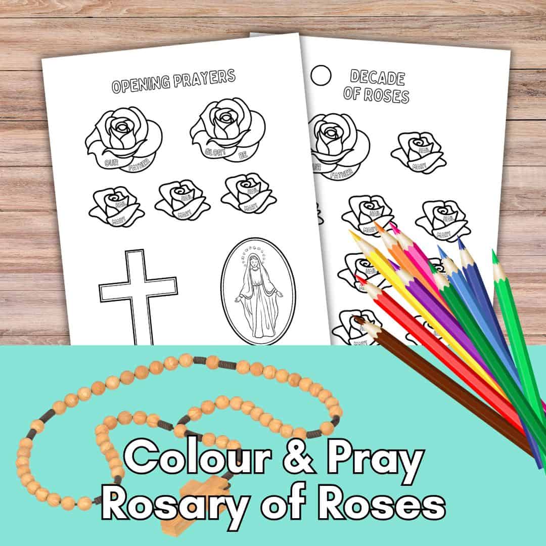 Free Rosary Colouring Pages - Kindling Wild