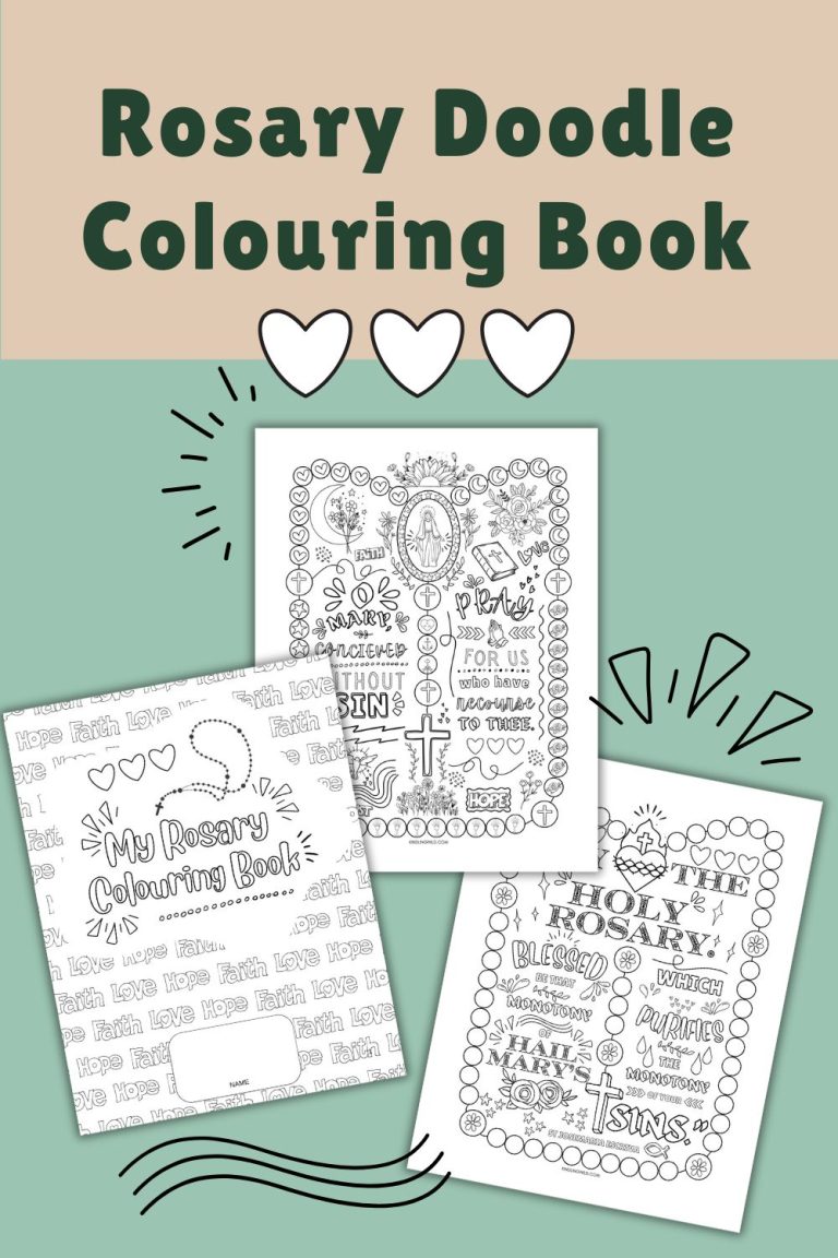 Free Rosary Colouring Pages - Kindling Wild