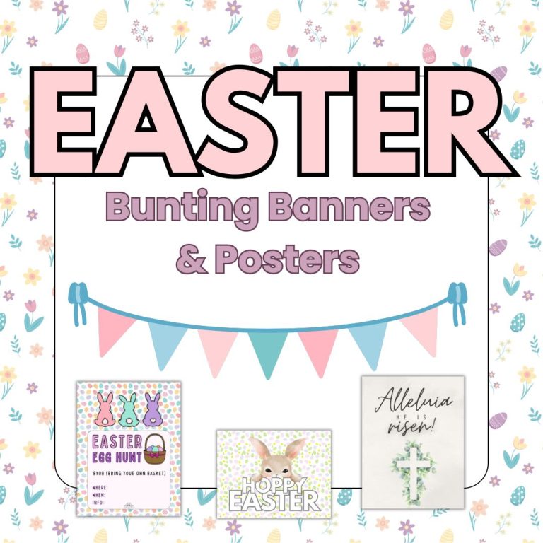 Free Printable Happy Easter Signs - Kindling Wild