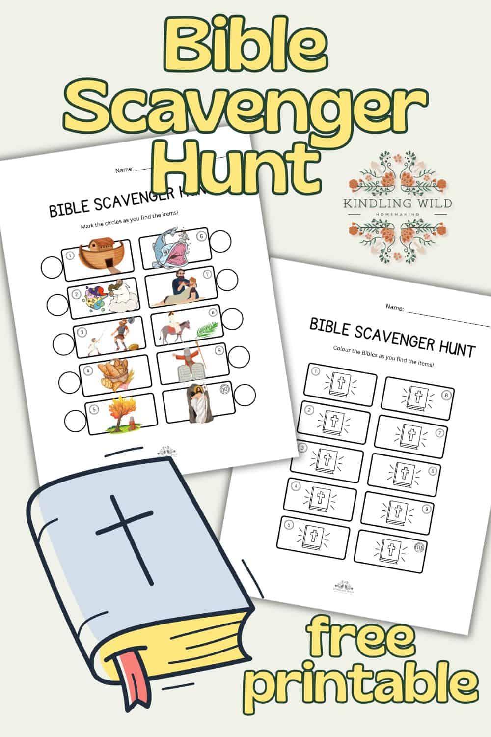 Free Printable Bible Scavenger Hunt for Kids - Kindling Wild