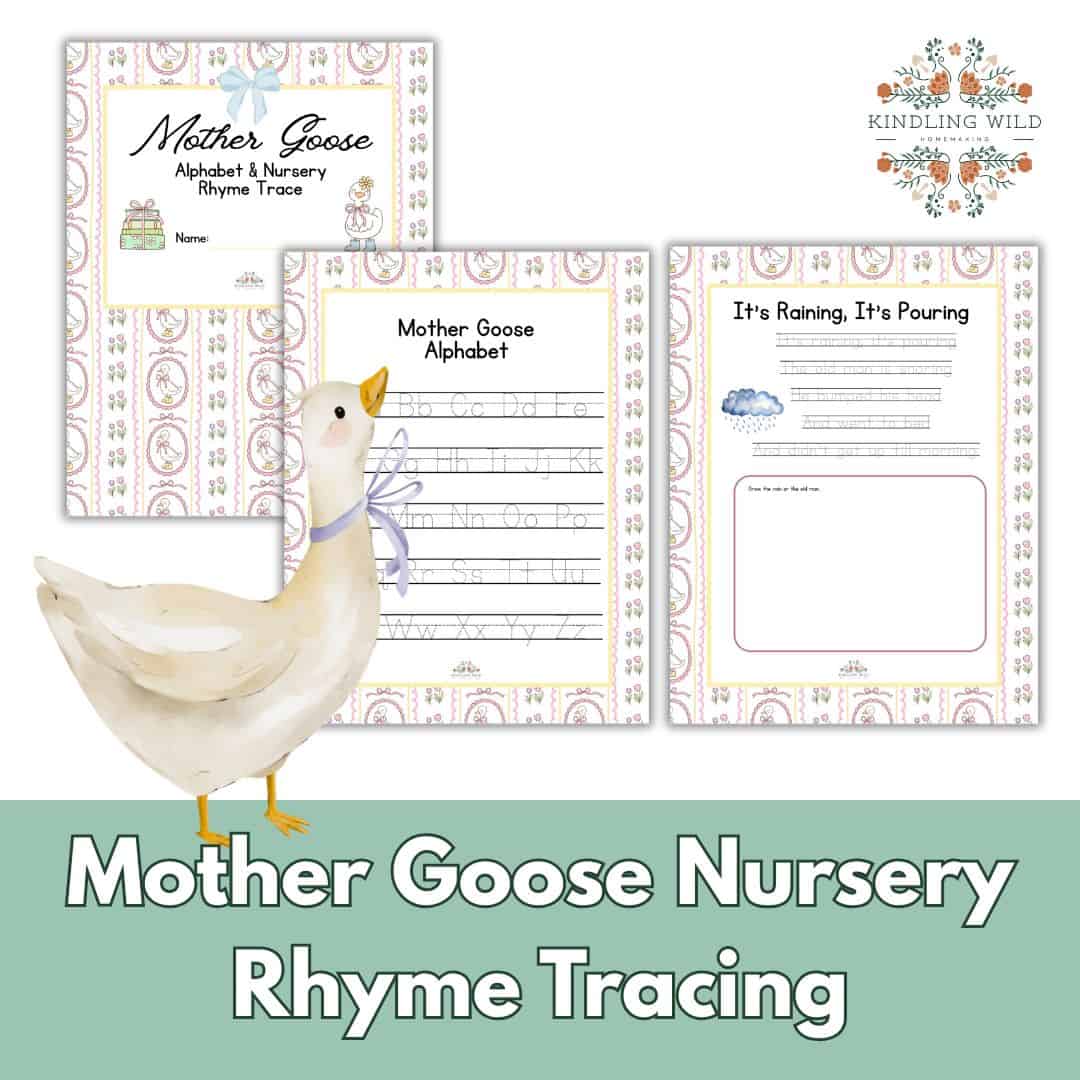 Adorable Free Mother Goose Nursery Rhyme Tracing and Copywork ...