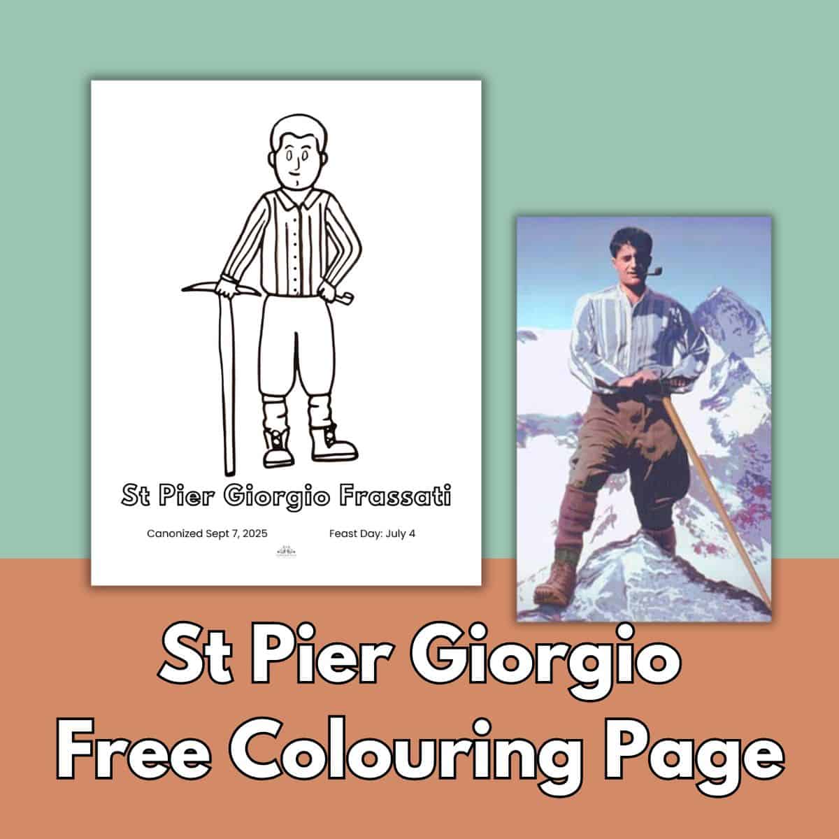 Free Blessed Pier Giorgio Frassati Colouring Pages for Catholic Kids ...