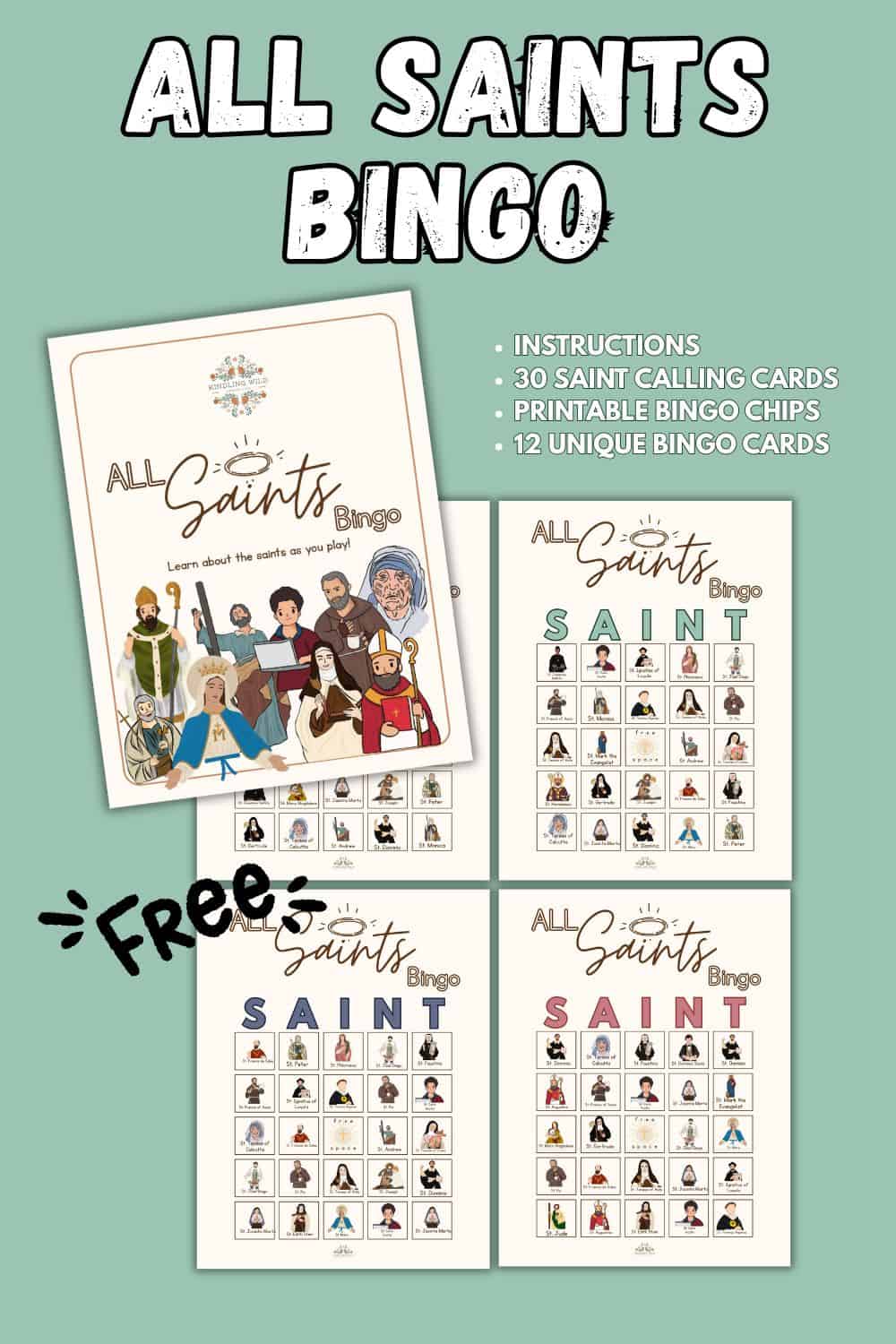 Free All Saints Bingo: Celebrate the Communion of Saints with Kids ...