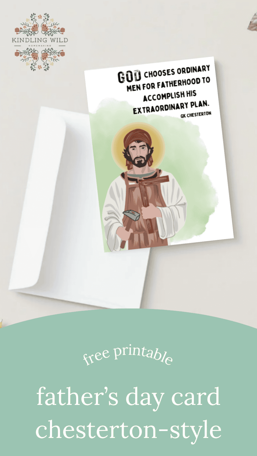 Free Printable Father's Day Card Featuring a Chesterton Quote ...